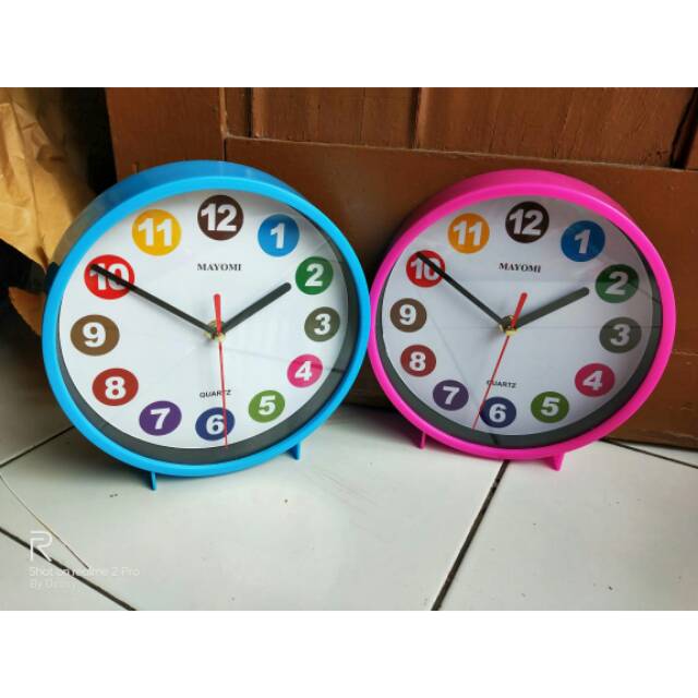 Jual Jam duduk Dan dinding polos list warna .. bisa dinding Dan dimeja ...