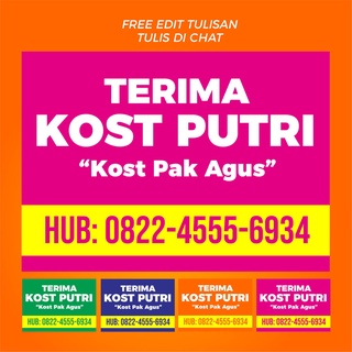 Jual Spanduk Banner Terima Kost Putri Kos | Shopee Indonesia