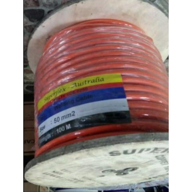Jual WELDING CABLE SURFLEX 50 mm x 100 CABLE LAS SURFLEX MADE IN ...
