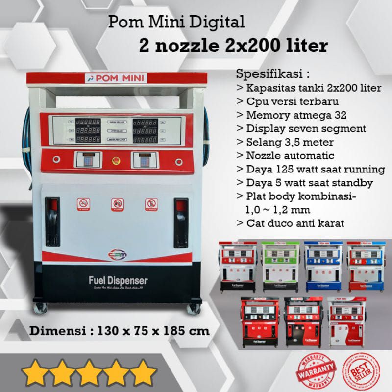 Jual POM MINI DIGITAL 2 NOZZLE 210 L X2 //POM MINI PERTAMINI MURAH ...