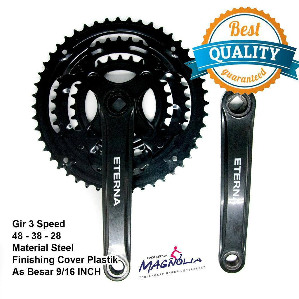 Jual Crank 3 Speed Gir Sepeda MTB Gunung 28-48T Eterna | Shopee Indonesia