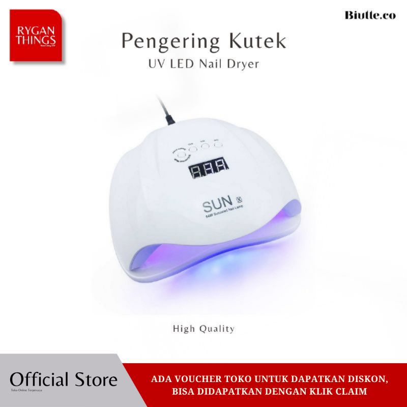 Jual Biutte.co Pengering Kutek Kuku UV LED Nail Dryer 54 Watt - SUNX | Shopee Indonesia