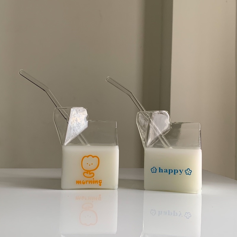 Jual !! NEW ARRIVAL !! Set Gelas Kaca Susu | Gelas Susu | Gelas Kaca ...