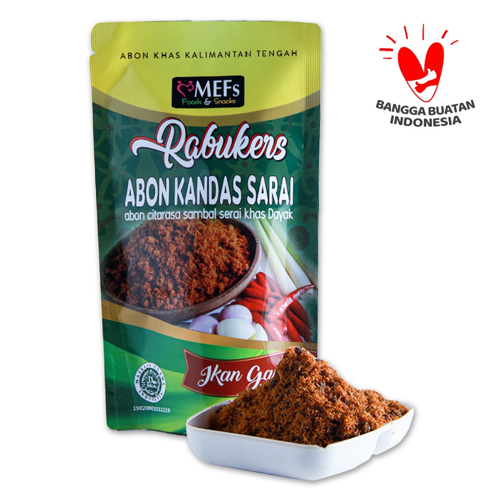Jual Abon Kandas Sarai Ikan Gabus di Palangka Raya, merek MEFs [70 g ...