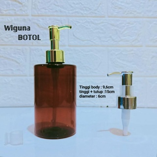 Jual Botol Pump 250ml Amber / Botol PET 250ml Coklat Tutup Pump Luxury ...