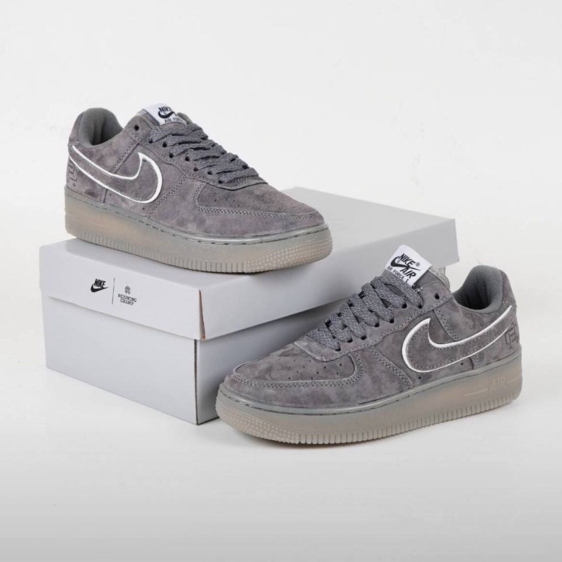 Jual NIKE AIR FORCE 1 LOW REIGNING CHAMP GREY REFLECTIVE | Shopee Indonesia