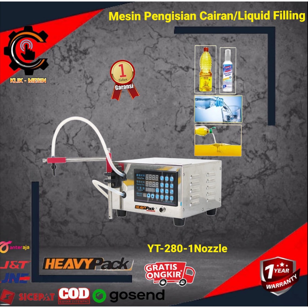Jual Mesin Pengisi Liquid/Cairan Filing 1 Nozzle YT-180-1 Heavypack | Shopee Indonesia