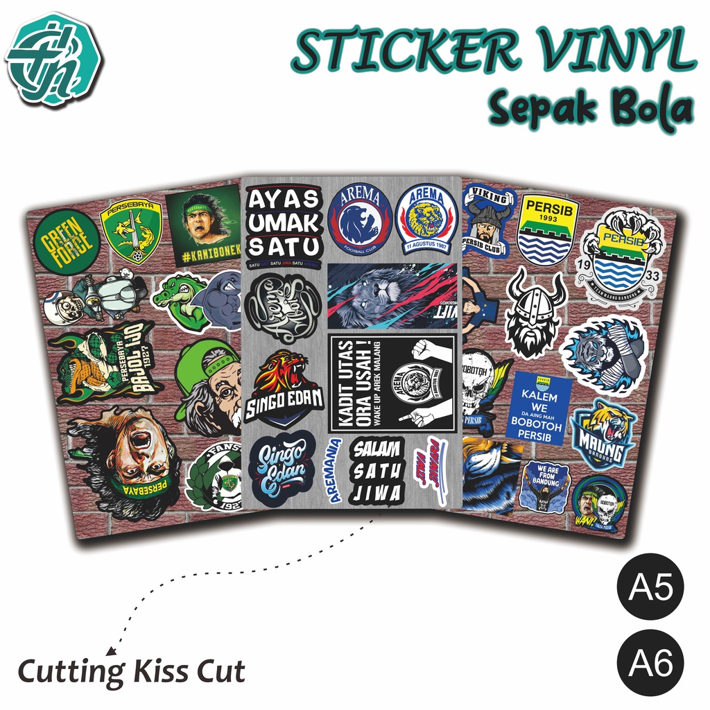 Jual CETAK STIKER VINYL PLUS CUTTING SETENGAH PUTUS KISS CUT STIKER ...