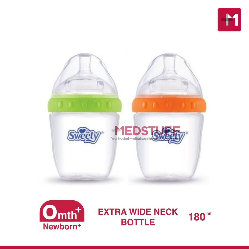 Botol Susu Sweety Baby Bottle Extra Wide Neck 180ml | Shopee Indonesia