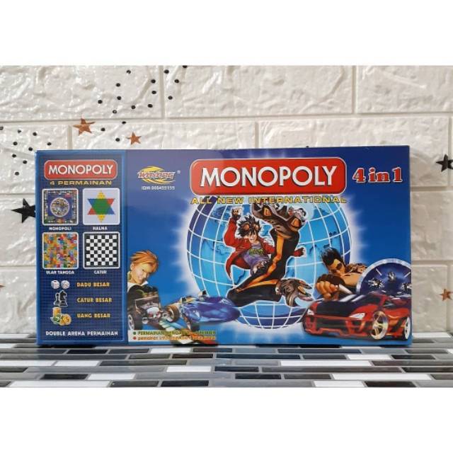 Jual Monopoly 4in1 (Monopoly, Halma, Ular Tangga, Catur) | Shopee Indonesia