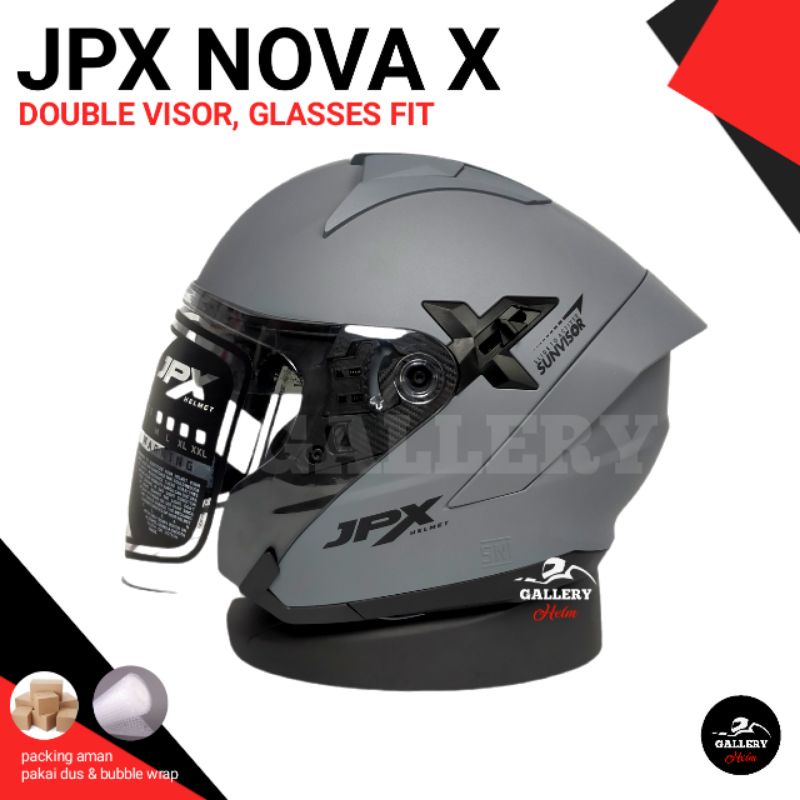 Jual HELM JPX NOVA X GREY DOFF | Model Njs Kairoz | Shopee Indonesia