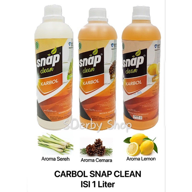 Jual Snap Clean Karbol Carbol Cairan Pembersih Lantai 1 Liter | Shopee ...