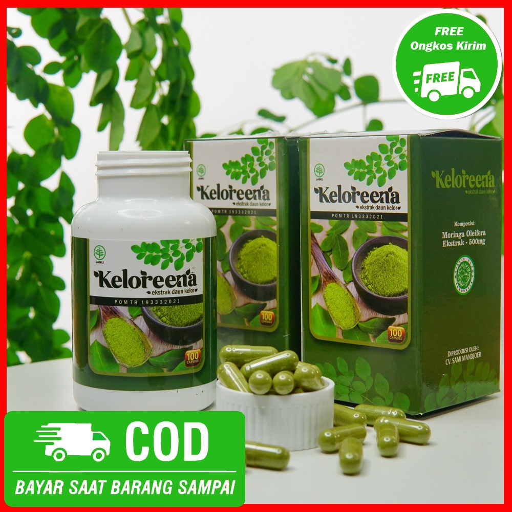 Keloreena Ektrak daun kelor PREMIUM 100 kapsul & 50 kapsul - 100% ... Keloreena Ektrak daun kelor PREMIUM 100 kapsul & 50 kapsul - 100% ...