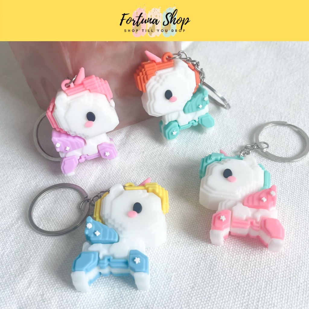 Jual Gantungan Kunci Unicorn Lego Pastel Kuda Poni Lucu Karakter Kartun ...