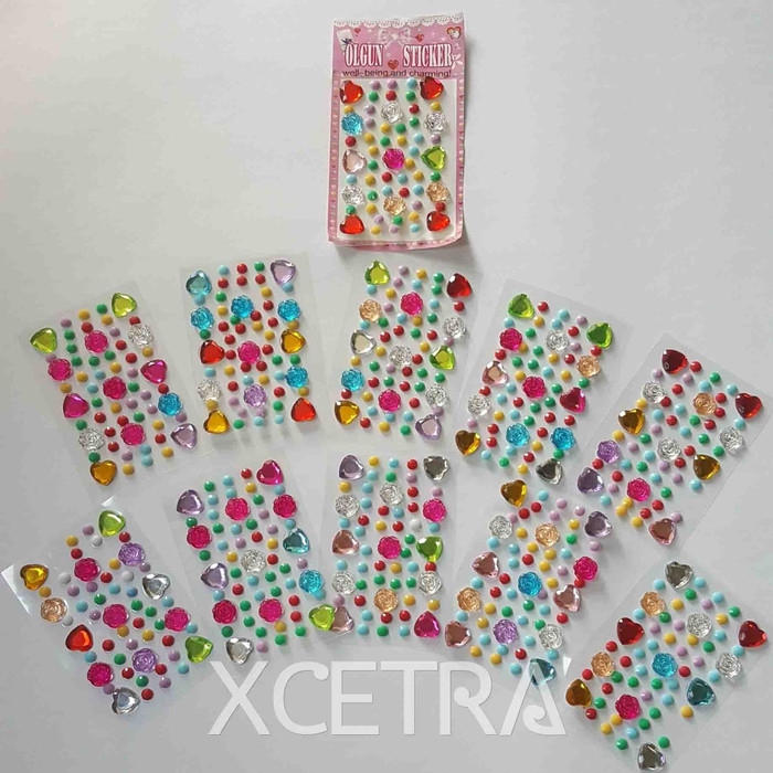 Jual Stiker HP Sticker Timbul Diamond Swarowski Manik-Manik Warna Warni ...
