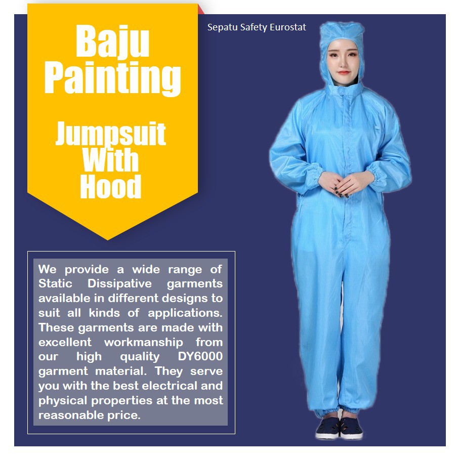 Jual Baju Painting Baju APD Jumpsuit ESD With Hood Harga Murah | Shopee ...