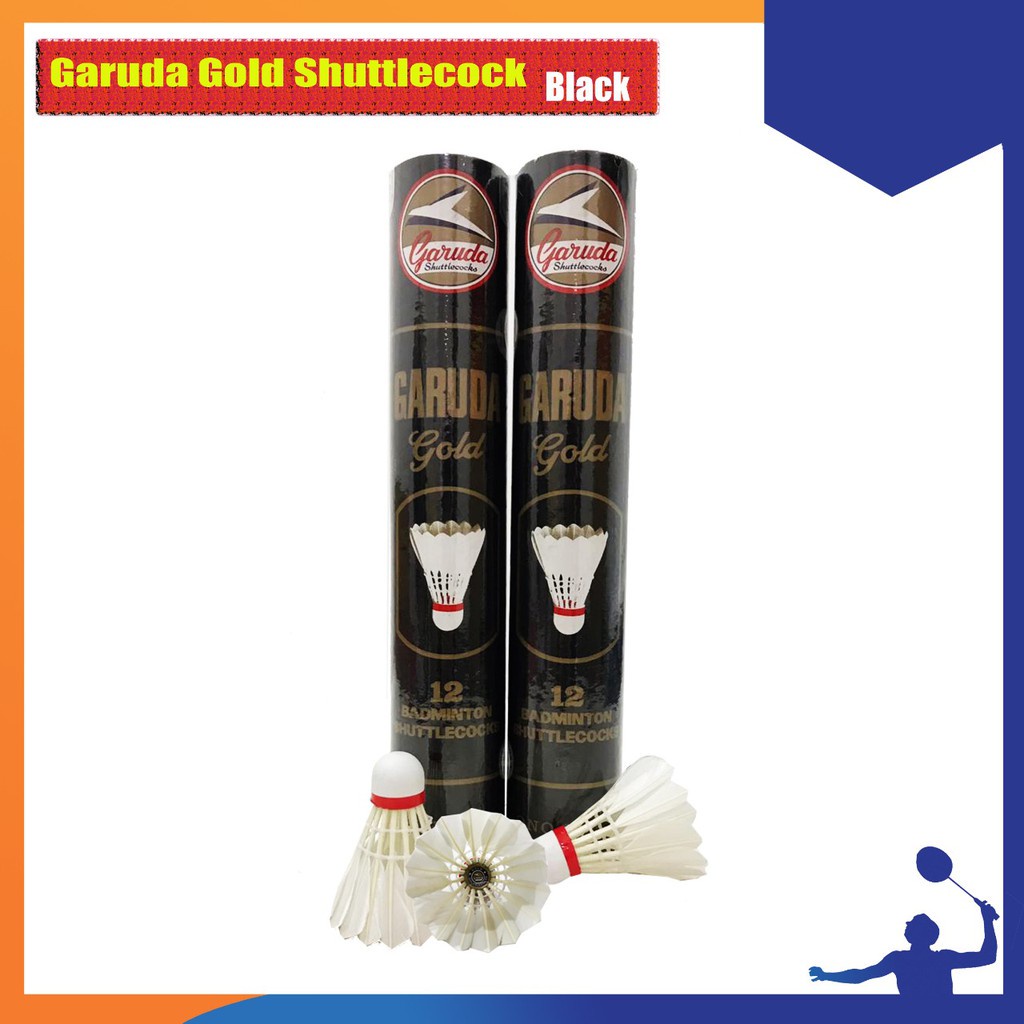 Jual SHUTTLECOCK BADMINTON GARUDA GOLD HITAM ORIGINAL | Shopee Indonesia