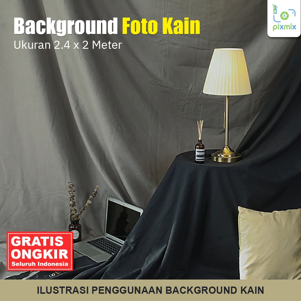 Jual Background Foto Studio Polos / Background Foto Kain - 2.4 x 2 ...
