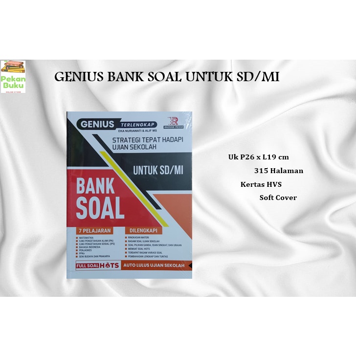 Jual GENIUS BANK SOAL UNTUK SD/MI STRATEGI TEPAT HADAPI UJIAN SEKOLAH ...