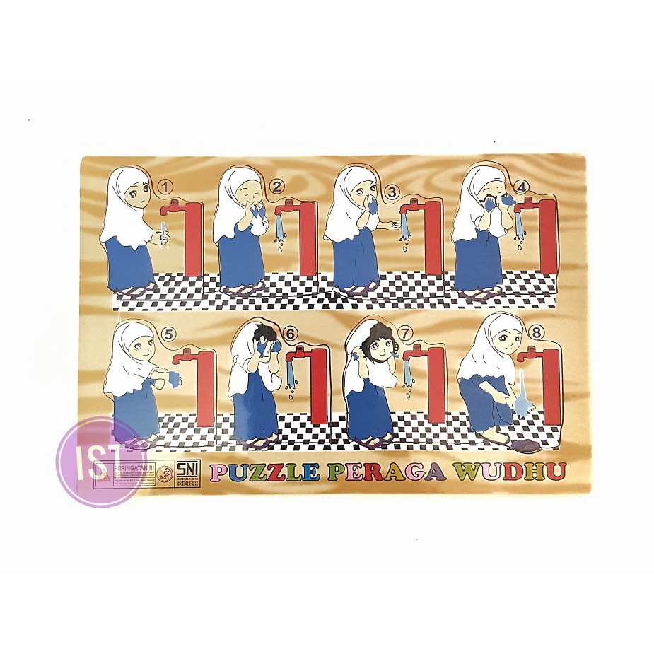 Jual ID Puzzle Papan Kayu Peraga Wudhu Anak Perempuan | Shopee Indonesia