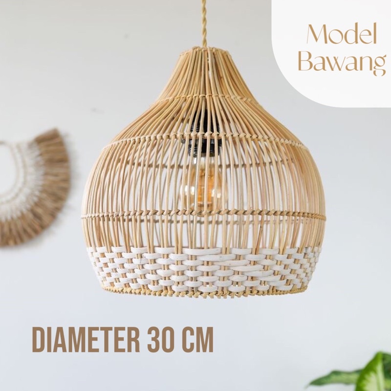 Jual LAMPU ROTAN MURAH / KAP LAMPU ROTAN / RATTAN LAMPSHADE / KAP LAMPU UNIK / TEMPAT LAMPU ...