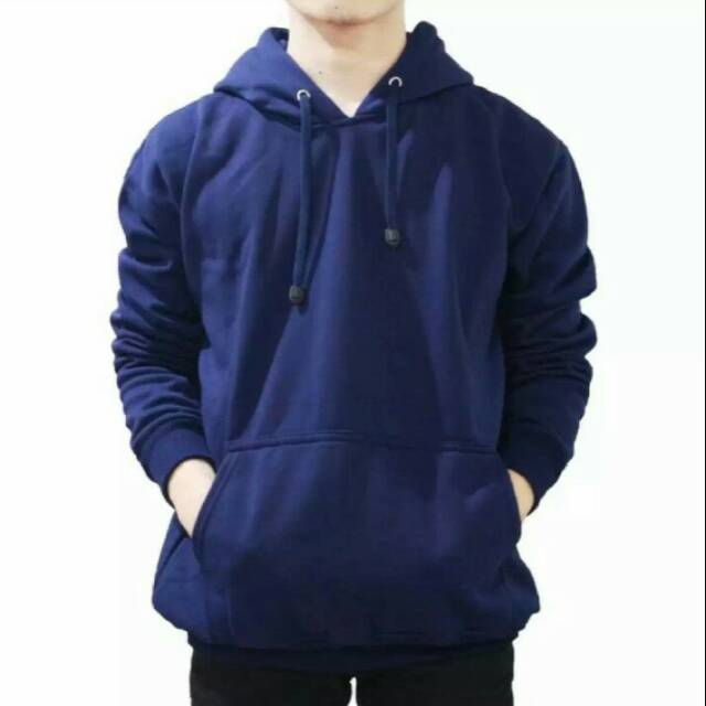 SWEATER HOODIE WARNA NAVY UKURAN M/L/XL/XXL | Shopee Indonesia