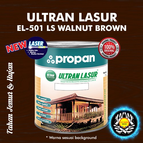 Jual CAT PROPAN EXTERIOR ULTRAN LASUR EL-501 LS WALNUT BROWN LS506 ...