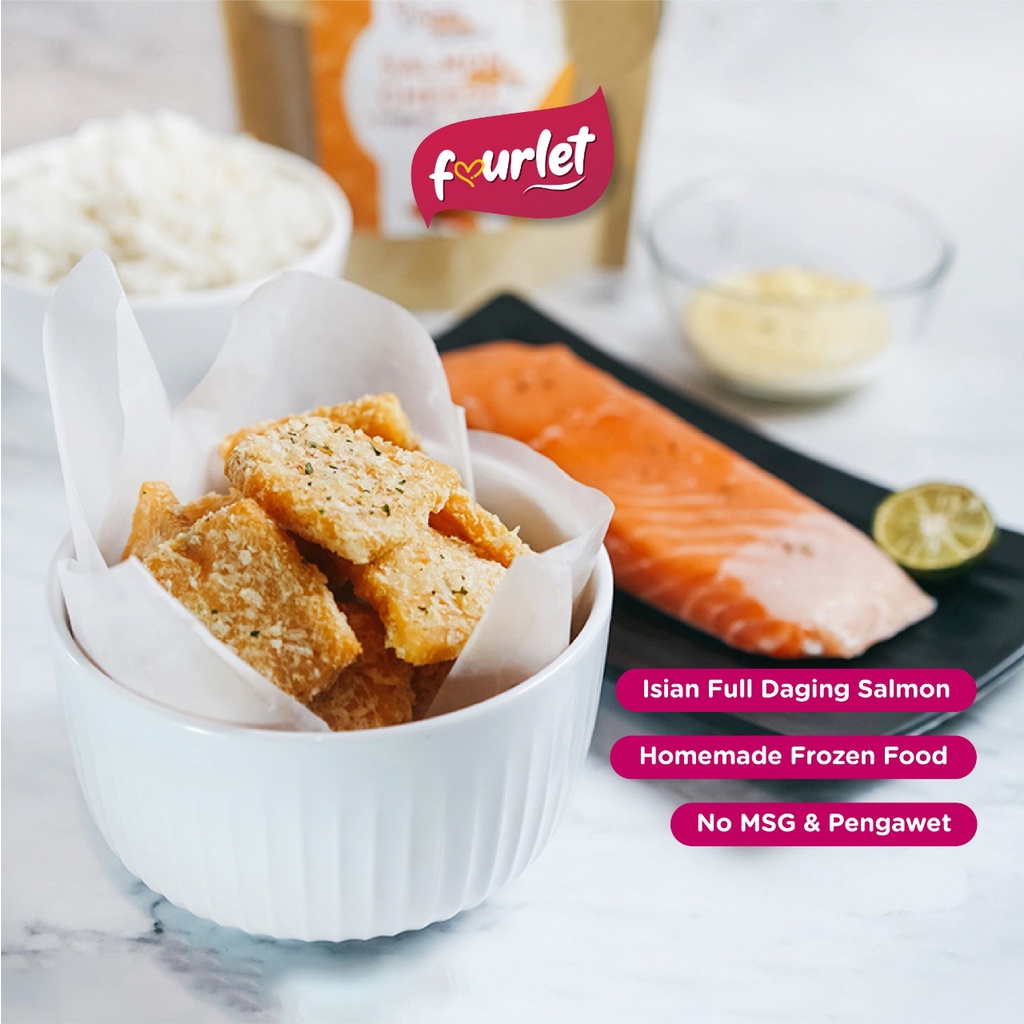 Jual Fourlet Salmon Cheese Nugget Homemade Frozen Food (NO MSG / NO ...