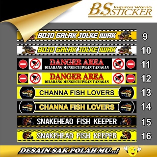 Jual stiker sticker aquarium predator fish, ( BISA REQUEST DESAIN ...