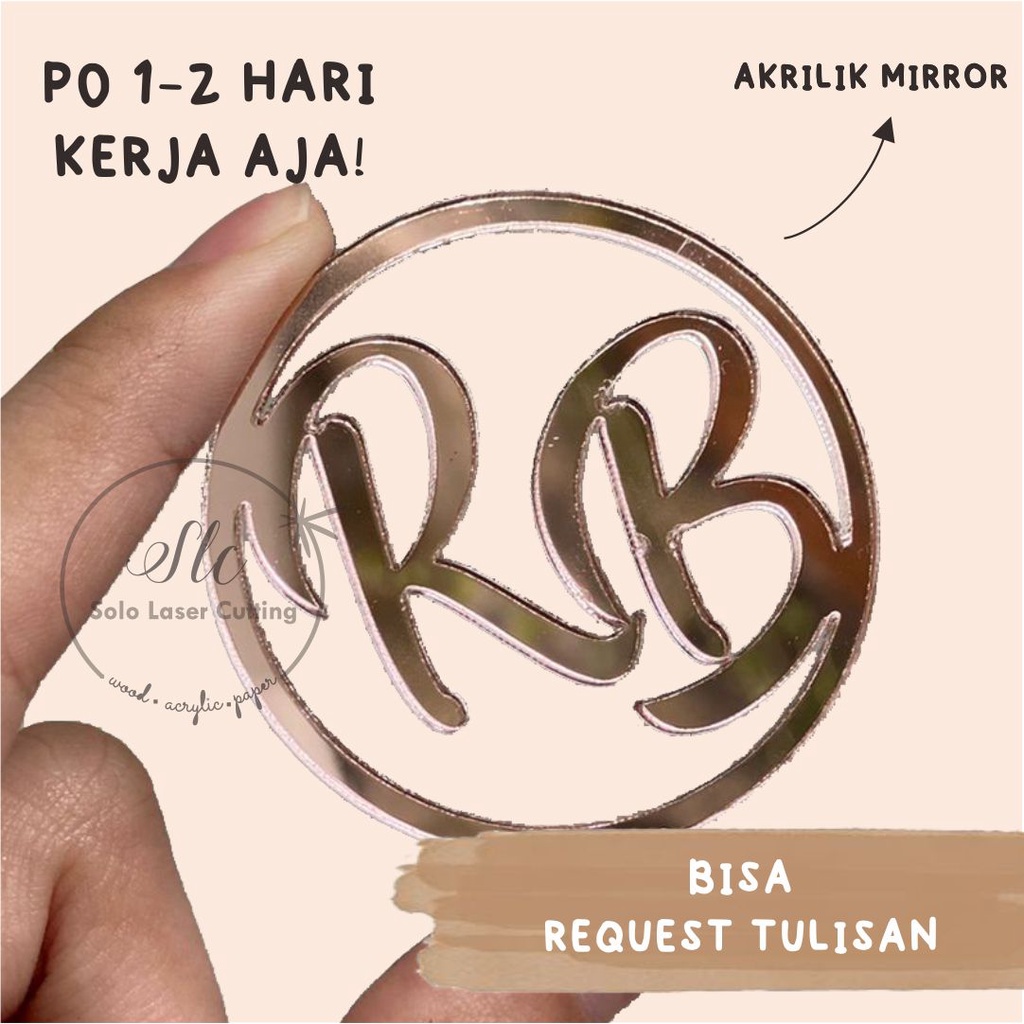 Jual INITIAL COUPLE acrylic cermin akrilik hiasan frame bingkai mahar ...
