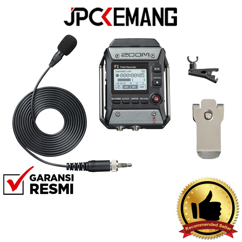 Jual Zoom F1-LP Field Recorder with Lavalier Microphone Garansi Resmi ...