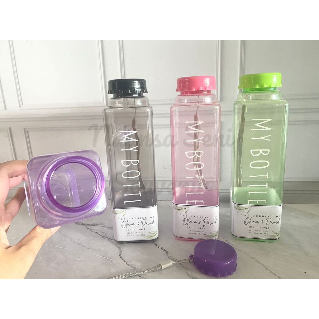 Jual Souvenir Botol Minum Plastik Botol My Bottle Kotak 400ml Botol ...