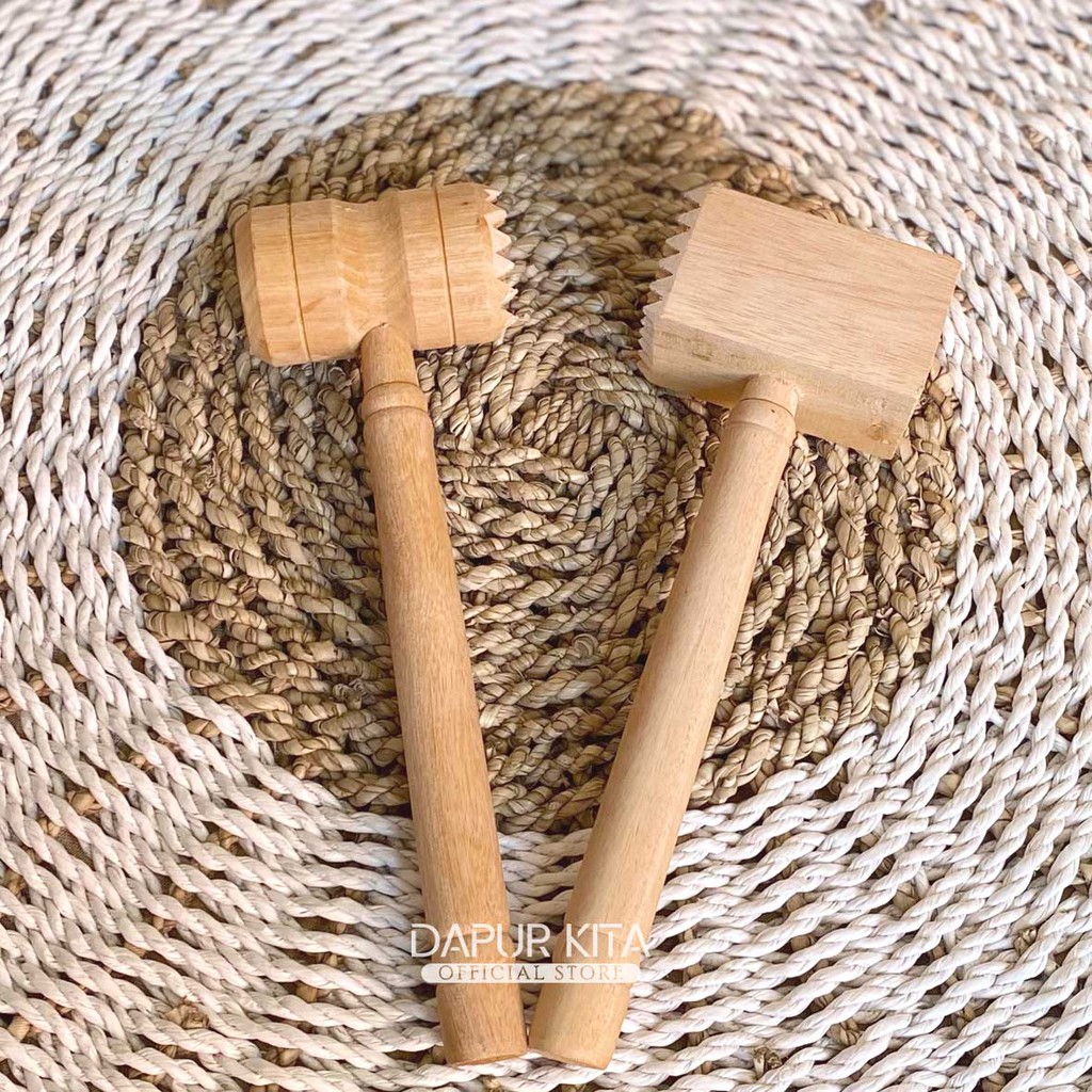 Jual Alat Pelunak/Palu Pemukul Daging Bahan Kayu Uk 25cm 2Varian Model ...