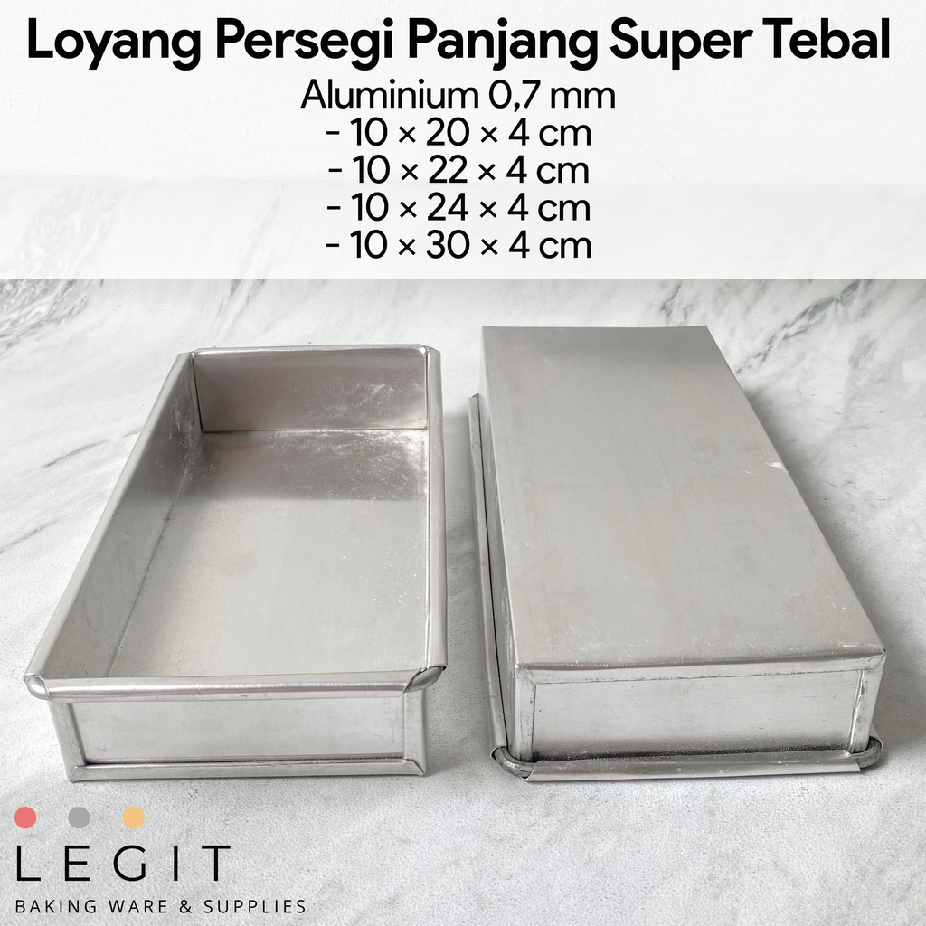 Jual Loyang Kue Persegi Panjang Super Tebal Anti Penyok Brownies Spiku ...