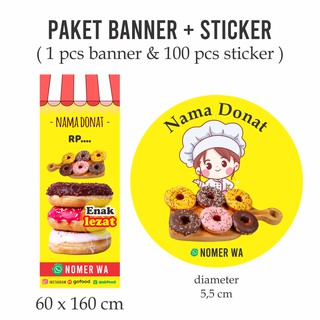 Jual Spanduk Donat - Banner donat - spanduk jualan makanan - spanduk ...