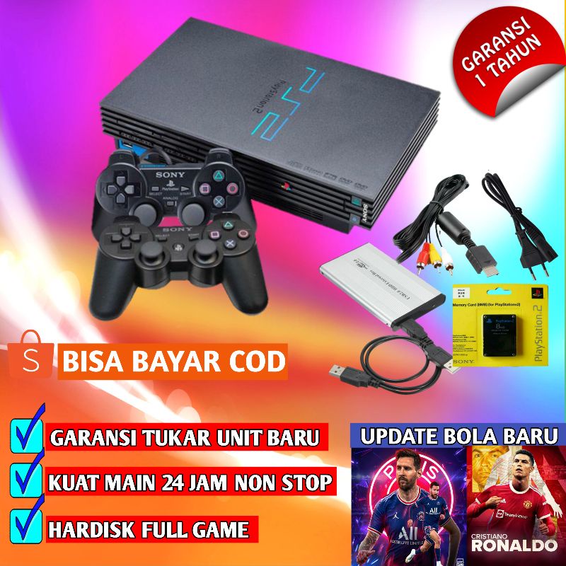 Jual playstation 2 full game|| hardis external full game 160gb+ 2 stik ...