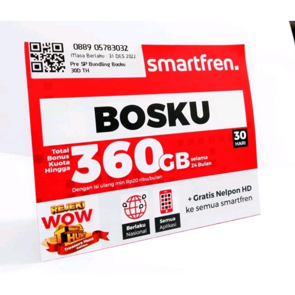 Jual SIM CARD KARTU PERDANA SMARTFREN BOSKU | Shopee Indonesia