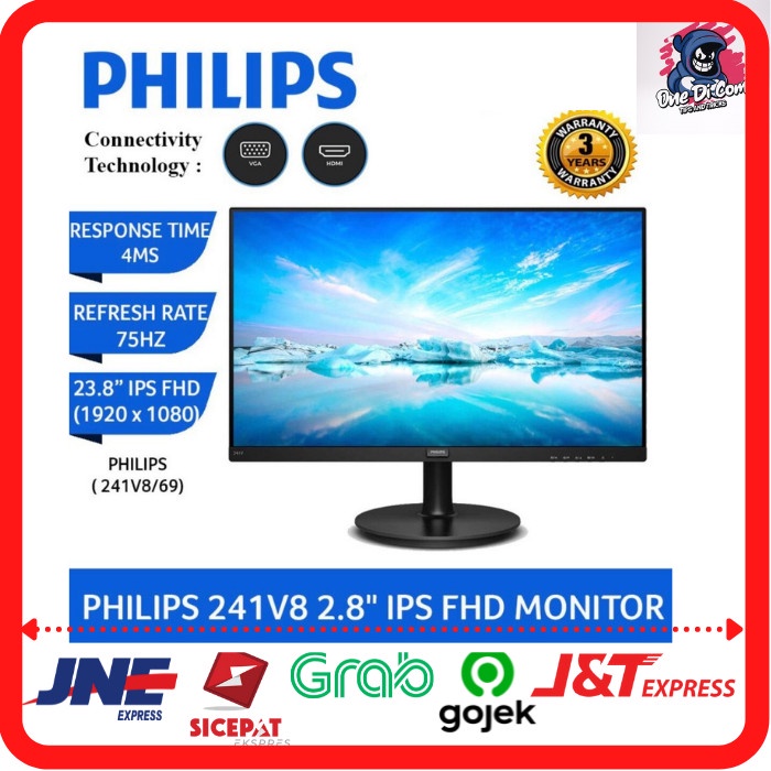 Jual Philips 241V8 24 inch - Full HD IPS 75Hz 4ms HDMI D-Sub Monitor ...