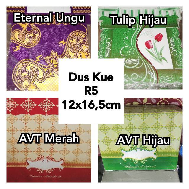 Jual Dus kue R5 12x16,5cm R5J kotak kecil roti snack box kapasitas 5 ...