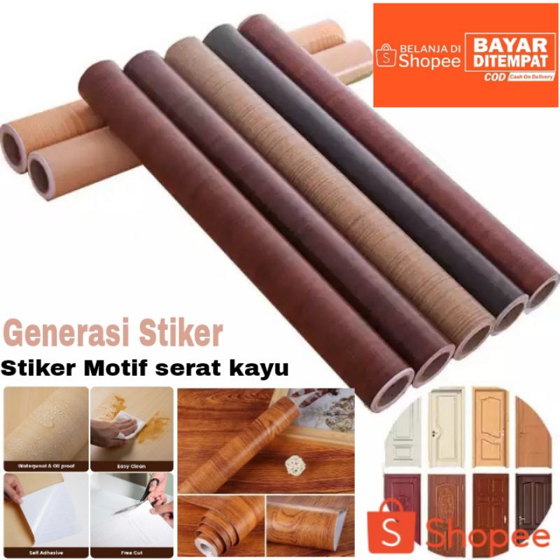 Jual Stiker Serat Kayu /Stiker Lantai /Stiker Lemari /Stiker Dinding ...