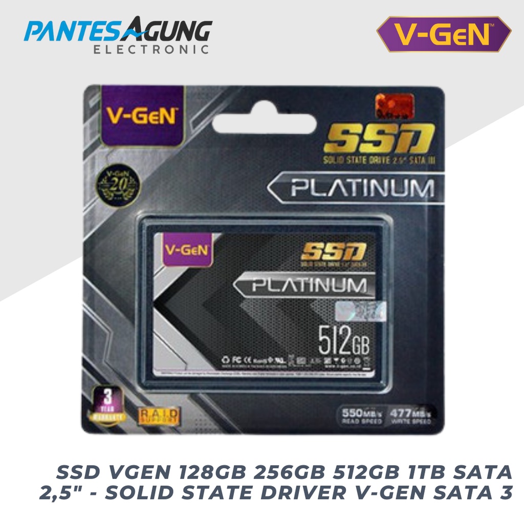 Jual SSD VGeN 128GB 256GB 512GB 1TB SATA 2,5" - Solid State Driver V ...
