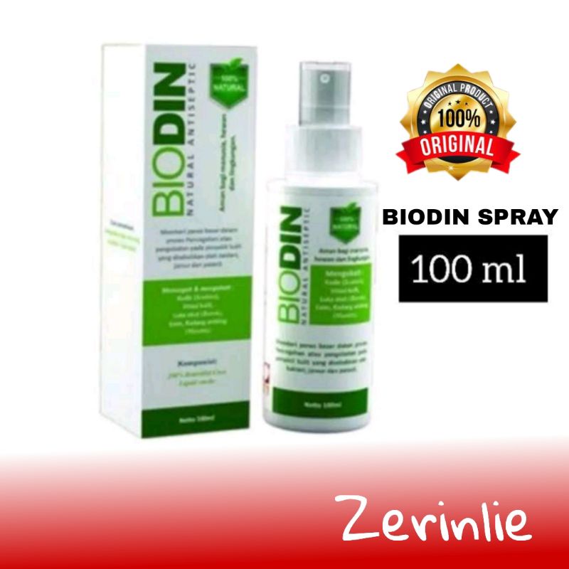 Jual Biodin Spray 100ml obat jamur scabies demodex obat luka anjing ...