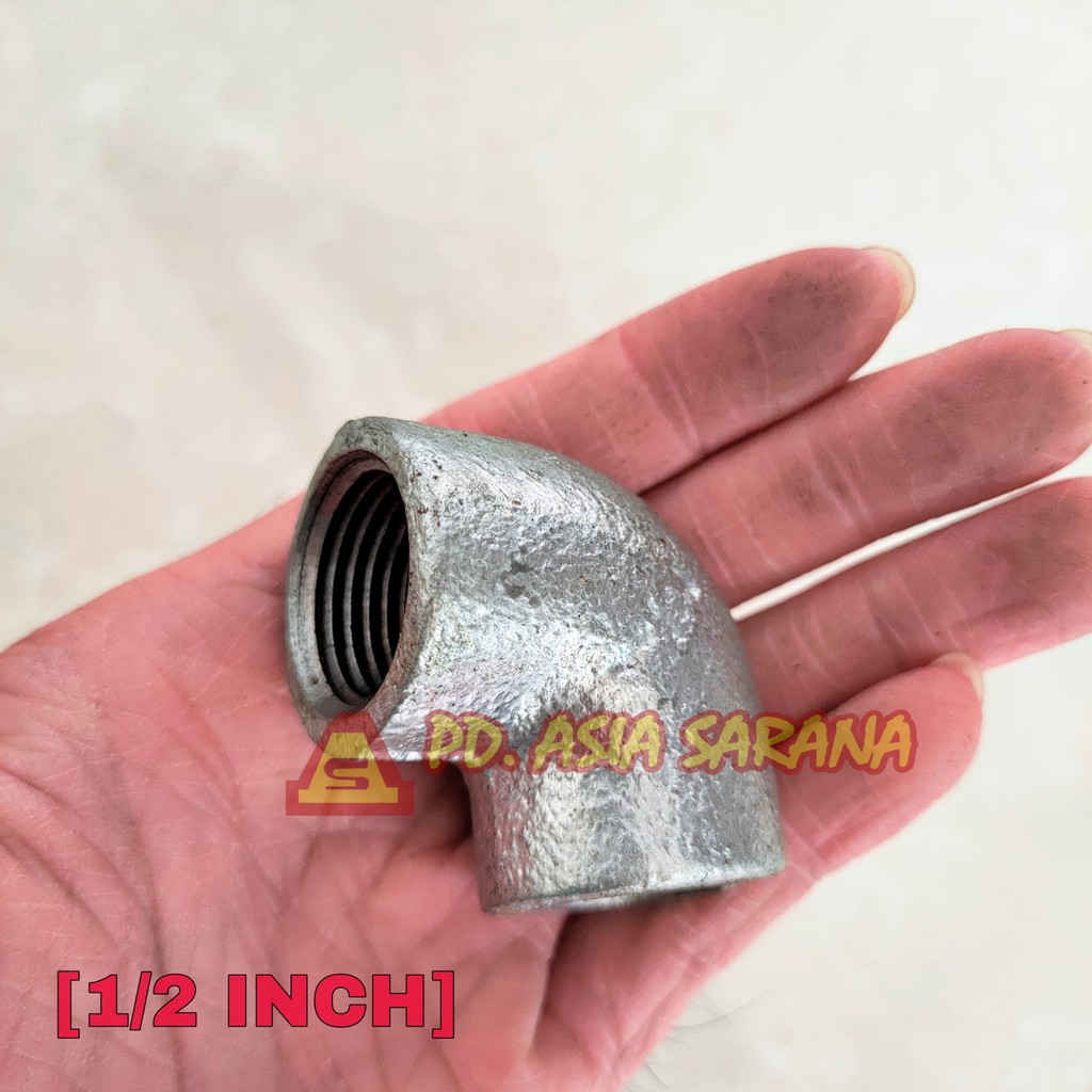 Jual [1/2 Inch] Elbow Keni Pipa Besi Galvanis SNI Sambungan Drat Dalam ...