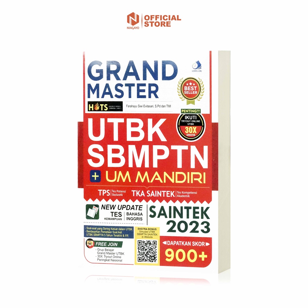 Jual Buku UTBK / Grand Master UTBK SBMPTN + UM MANDIRI Saintek 2023 Extra Bonus Simulasi UTBK ...