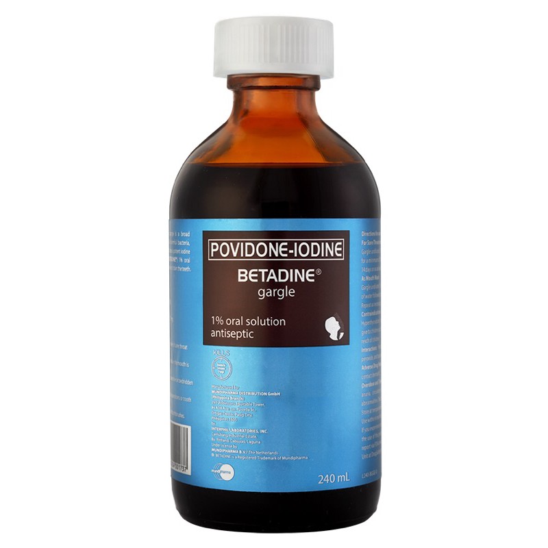 Jual Betadine gargle mouthwash povidone iodine 240ml | Shopee Indonesia
