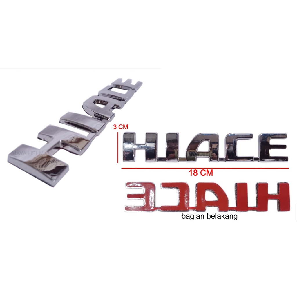 Jual Emblem Logo Tulisan Hiace Hi Ace CHrome | Shopee Indonesia