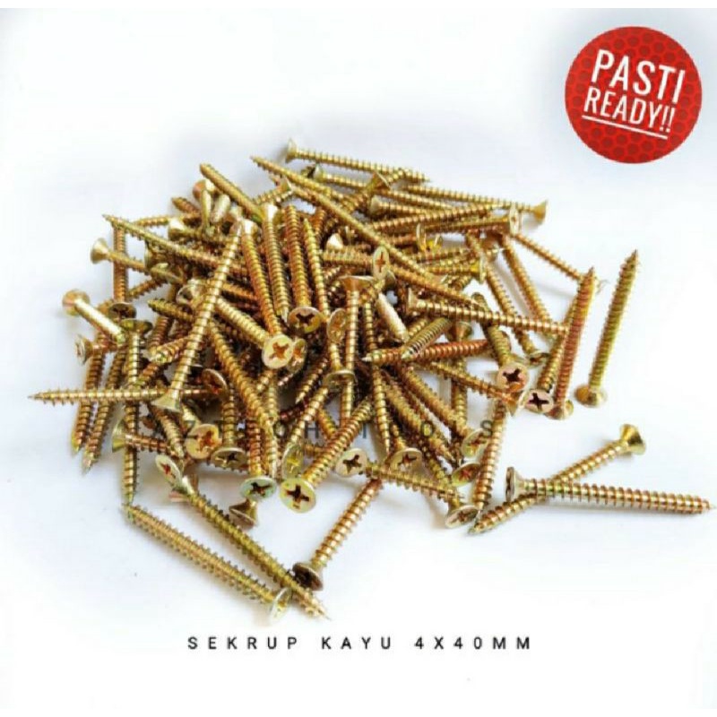 Jual skrup kayu galvanis 4x40mm | Shopee Indonesia