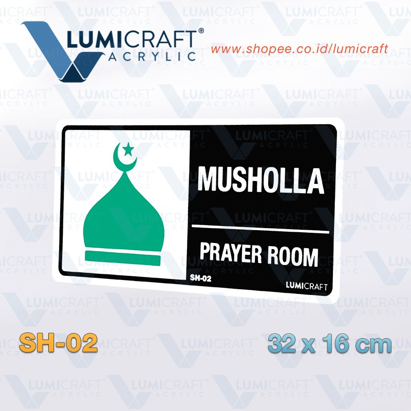 Jual Sign Musholla / Musola / Musalla Akrilik 32 x 16 cm | Lumicraft SH ...