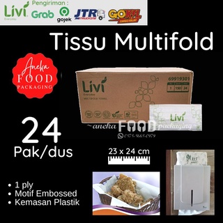 Jual GROSIR- Tissue multifold LIVI/tissu kasar/tisu tangan (24pak ...