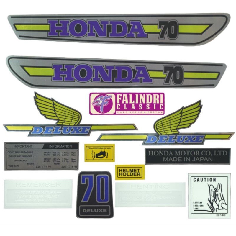 Jual Striping Honda C70 Mk2 Tahun Muda 74 75 76 77 Polet Sticker Honda ...